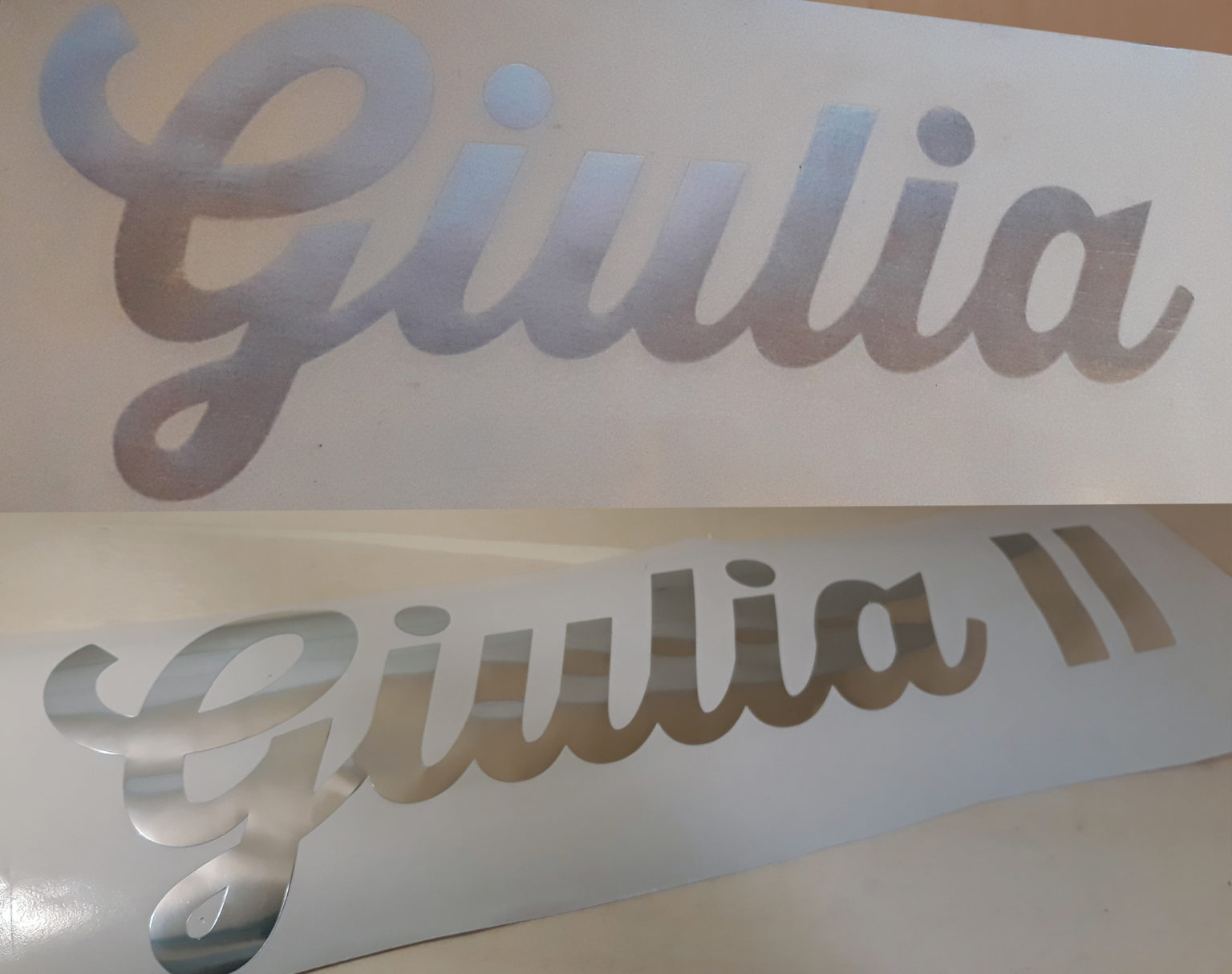 scritte adesive specchiate - Arti&Inventive